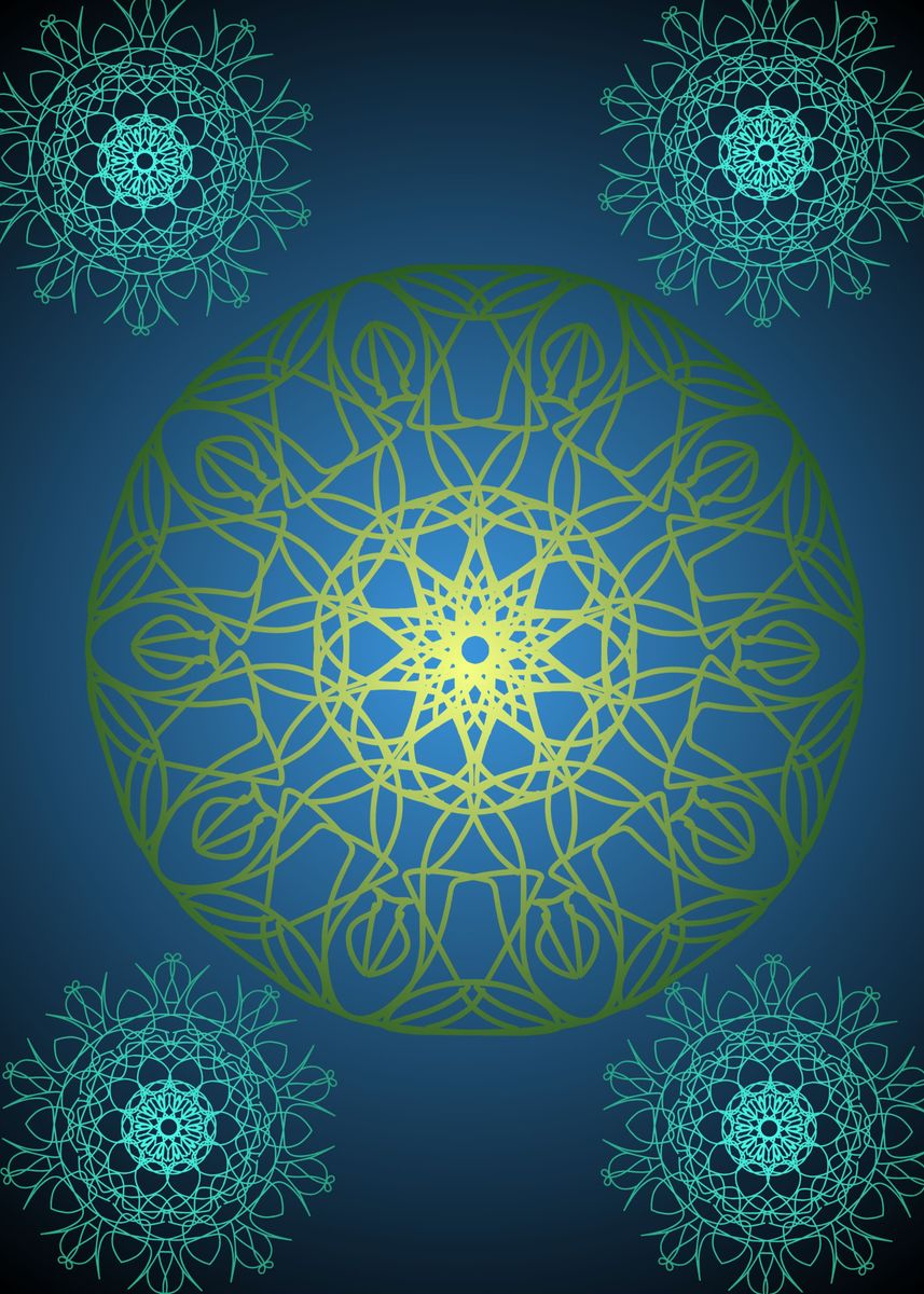 'mandala design interior' Poster, picture, metal print, paint by Angga ...