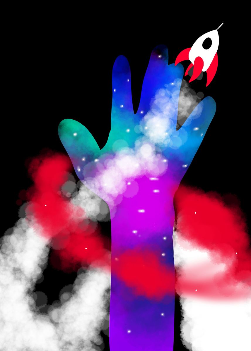 'Space Overflow' Poster, picture, metal print, paint by Christian ...