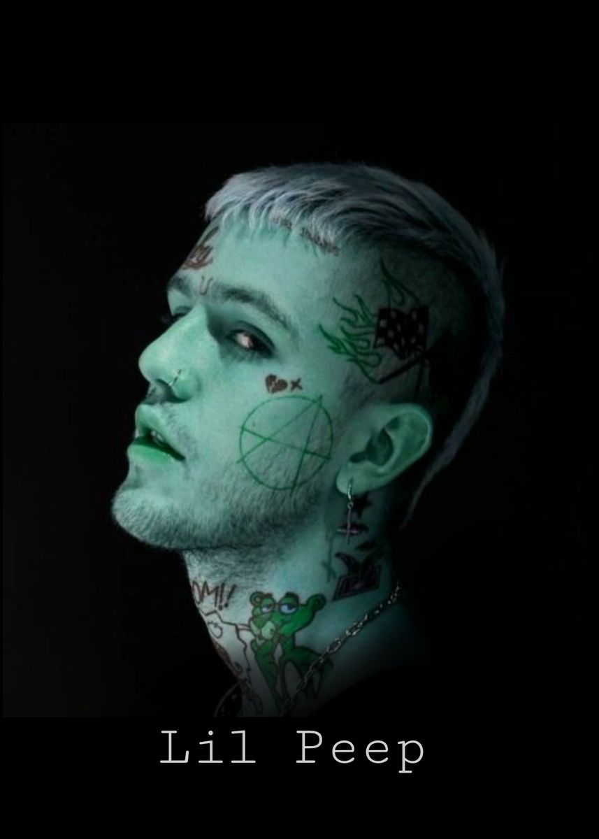 'Lill peep color potrait' Poster, picture, metal print, paint by Angga ...
