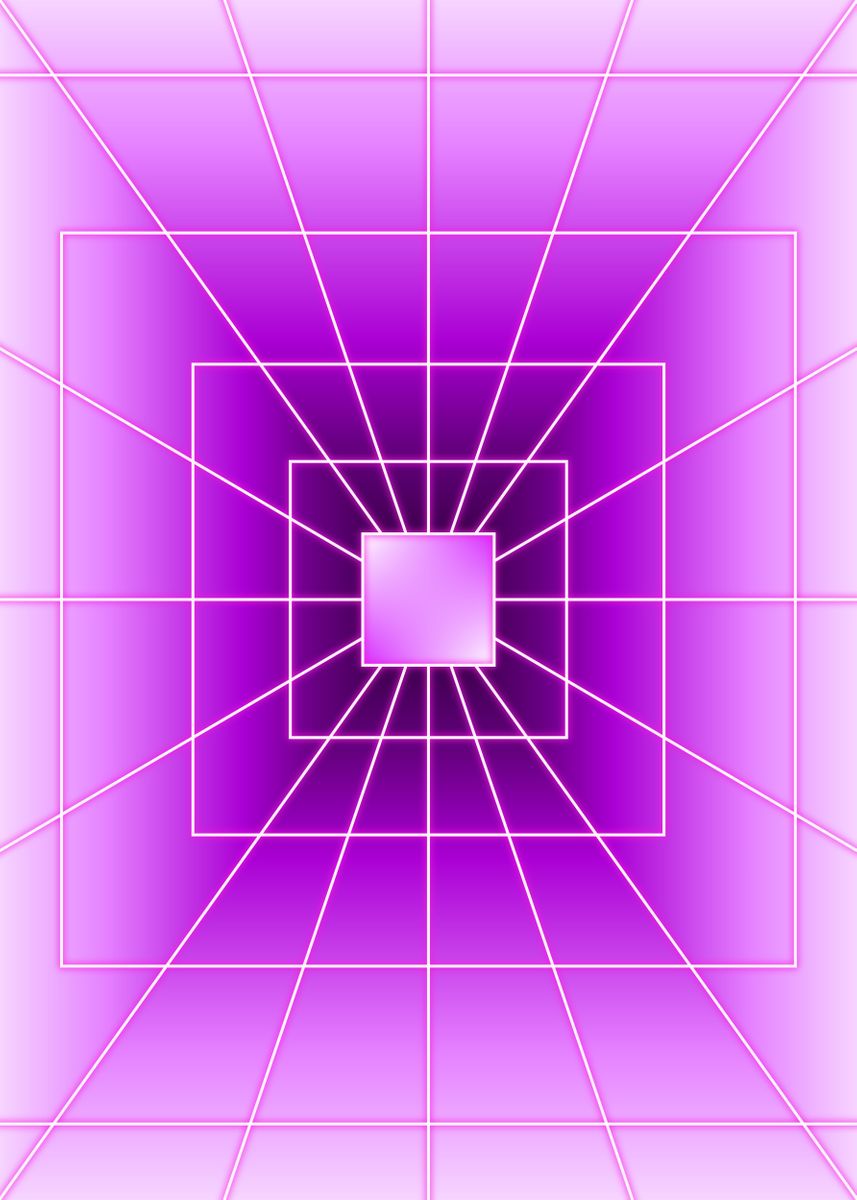 'Magenta Square Light' Poster, picture, metal print, paint by Josh B ...