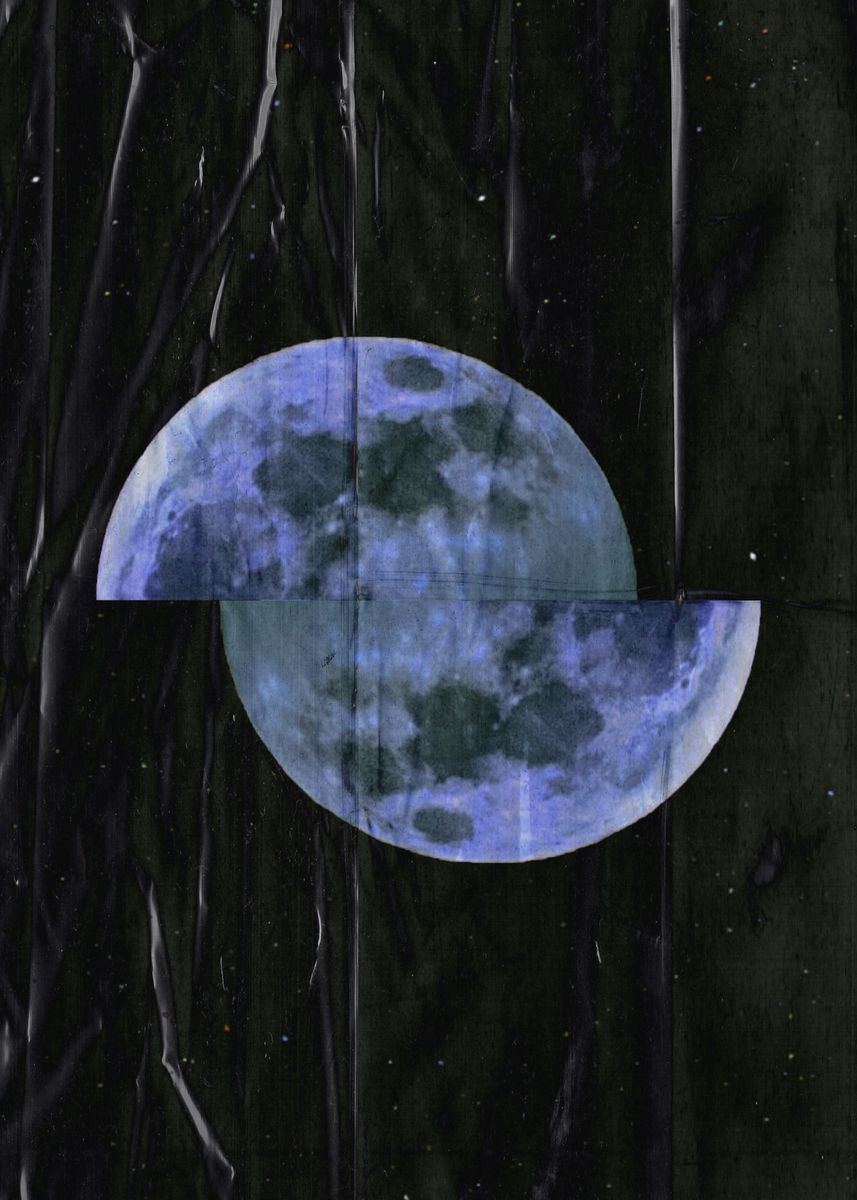 'space art purple moon' Poster by designbydi | Displate