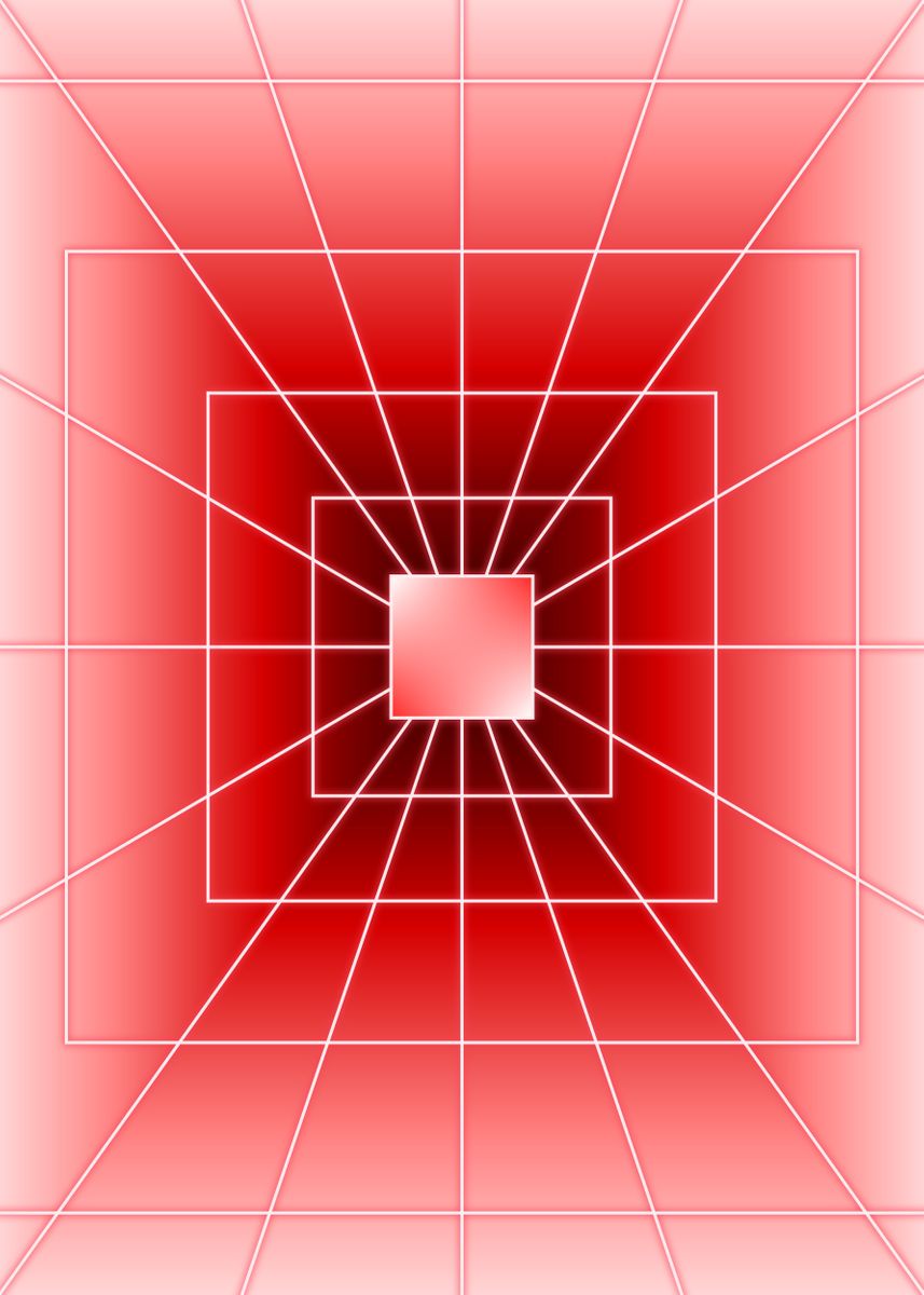 'Red Square Light' Poster by Josh B | Displate