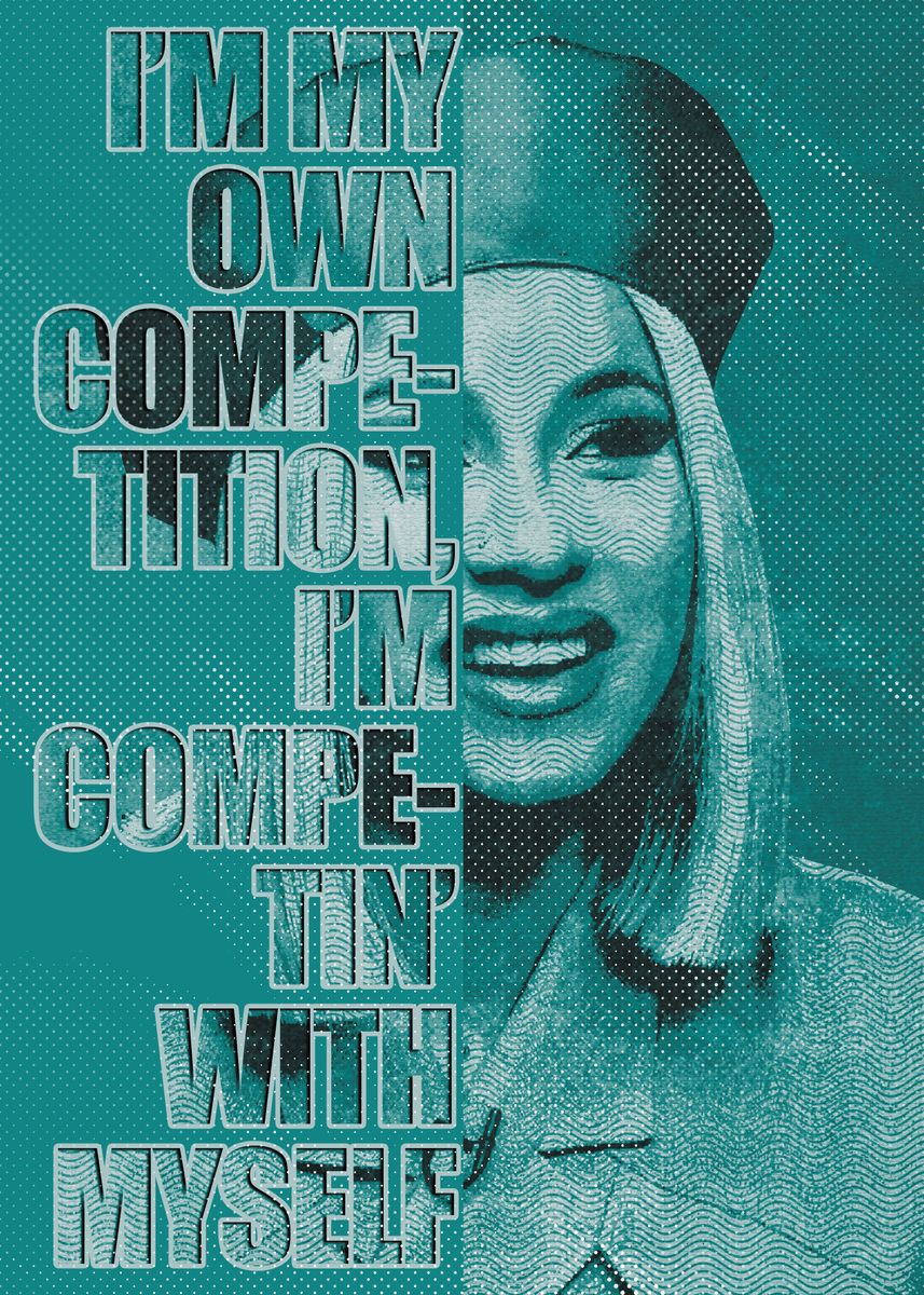 'cardi b' Poster, picture, metal print, paint by Izmo Scribbles | Displate