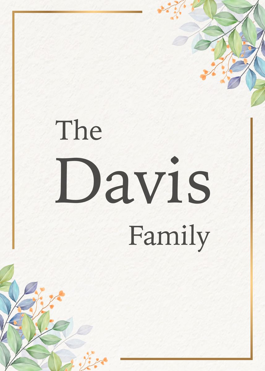 'The Davis Family' Poster, picture, metal print, paint by Go Fonix ...