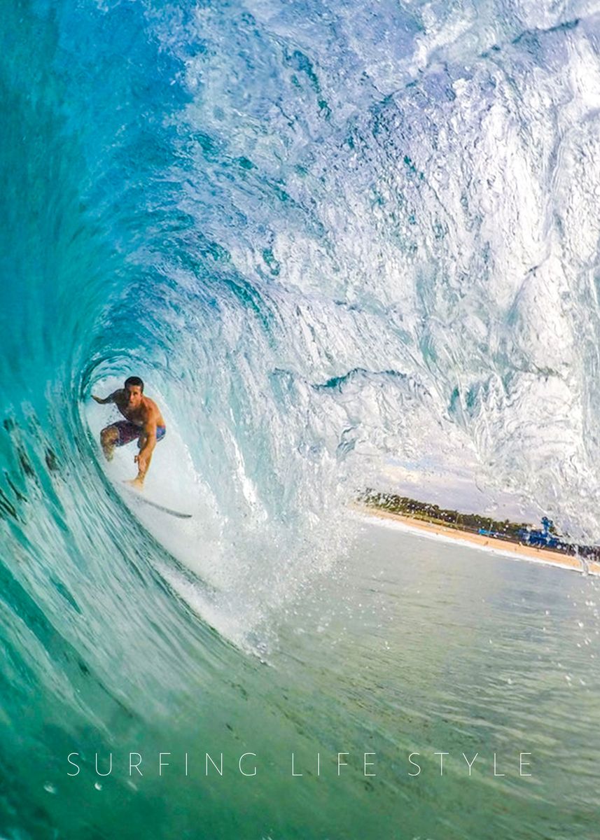 'Surfing Life Style Surfer' Poster, picture, metal print, paint by Max ...