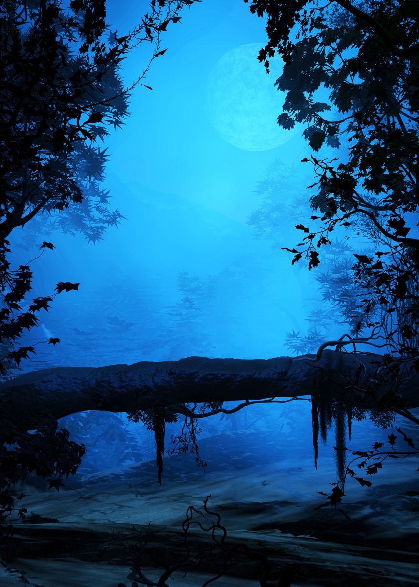 'Blue Surroundings' Poster, picture, metal print, paint by aestevez ...