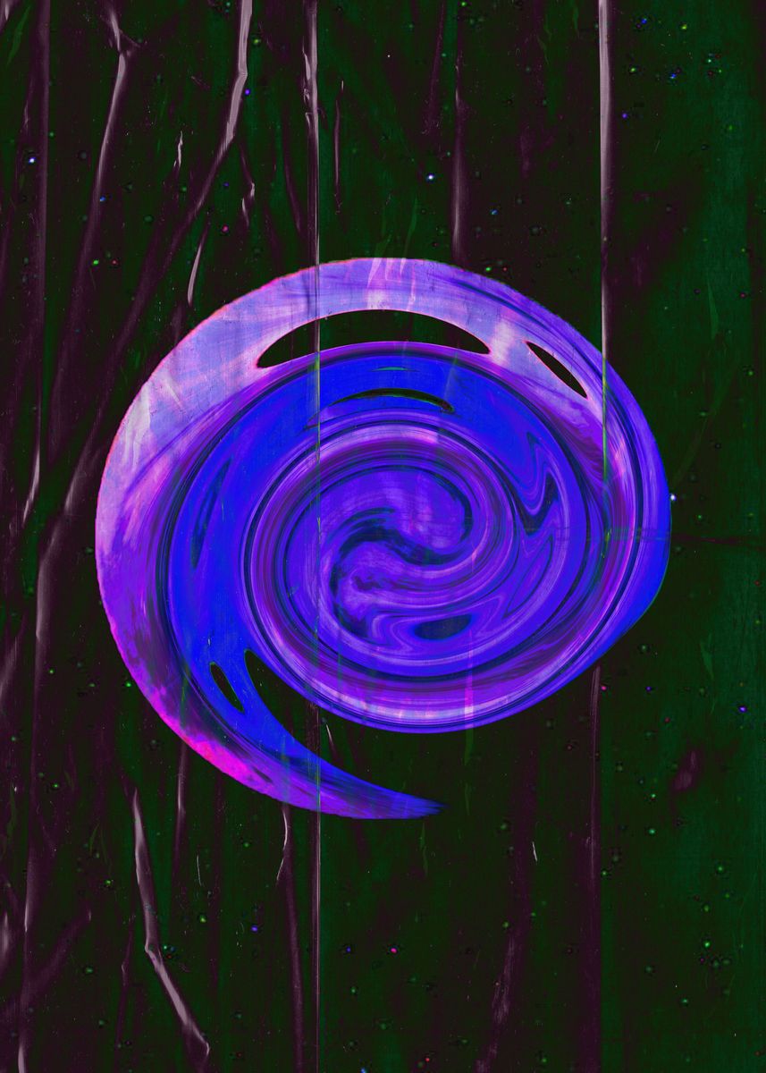 'abstract moon space art' Poster, picture, metal print, paint by ...