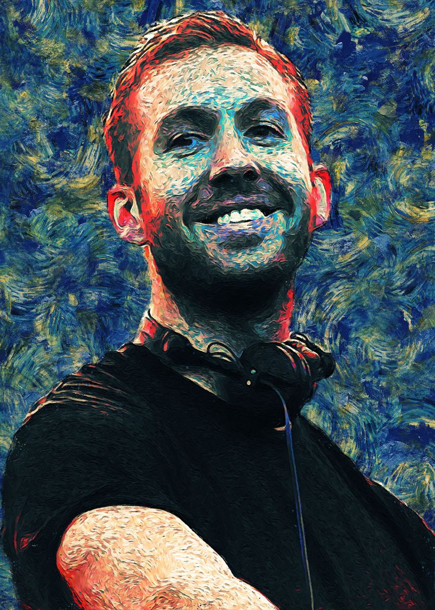 'Calvin Harris' Poster, picture, metal print, paint by ru ke | Displate