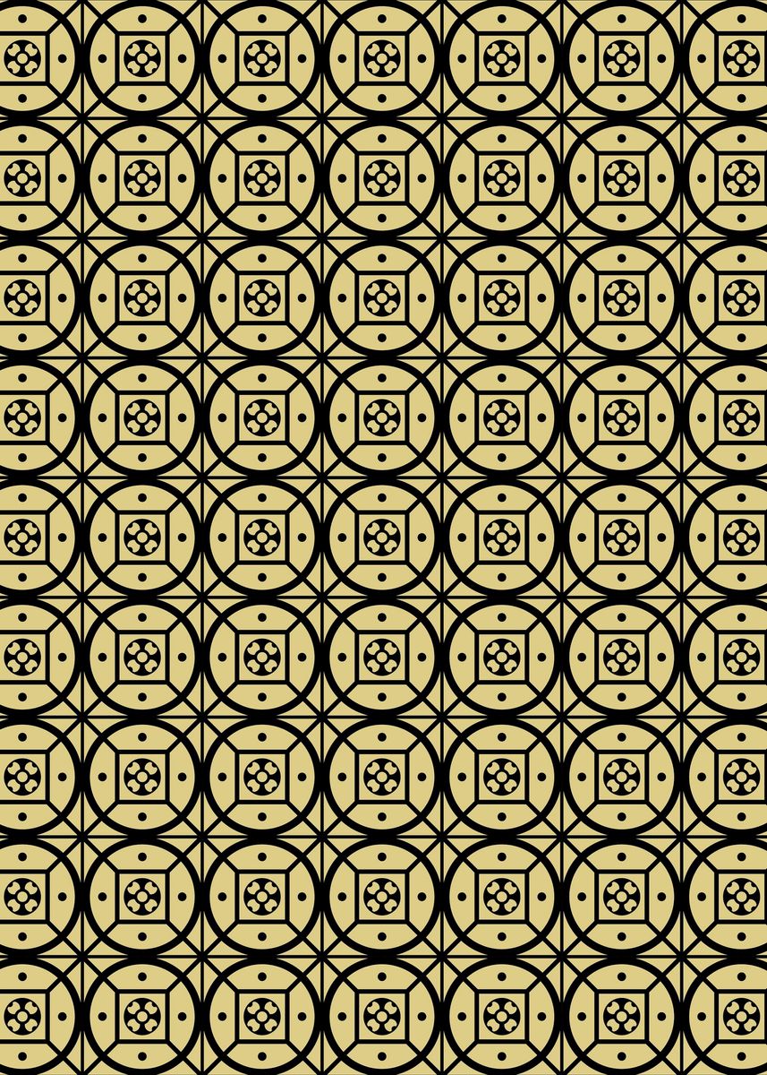 'Ancient Tile Pattern' Poster, picture, metal print, paint by Maries ...