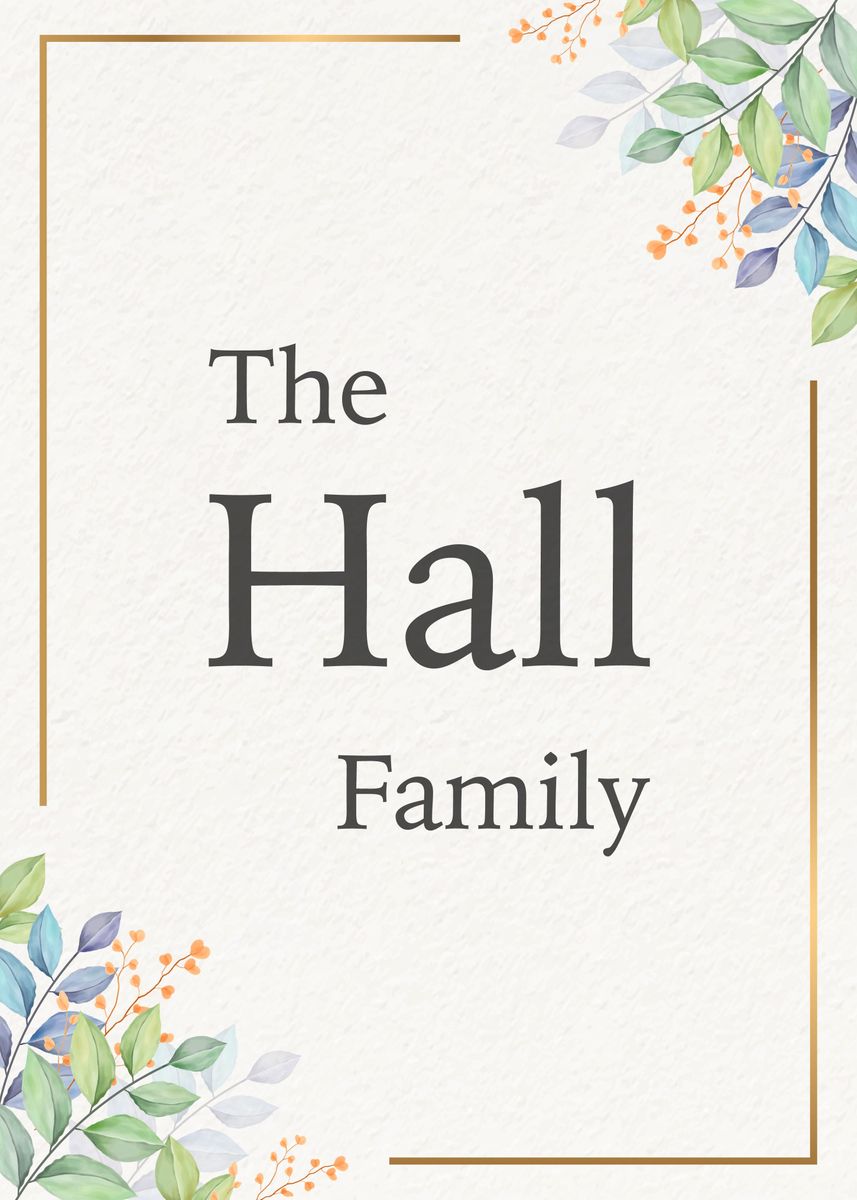 'The Hall Family' Poster, picture, metal print, paint by Go Fonix ...