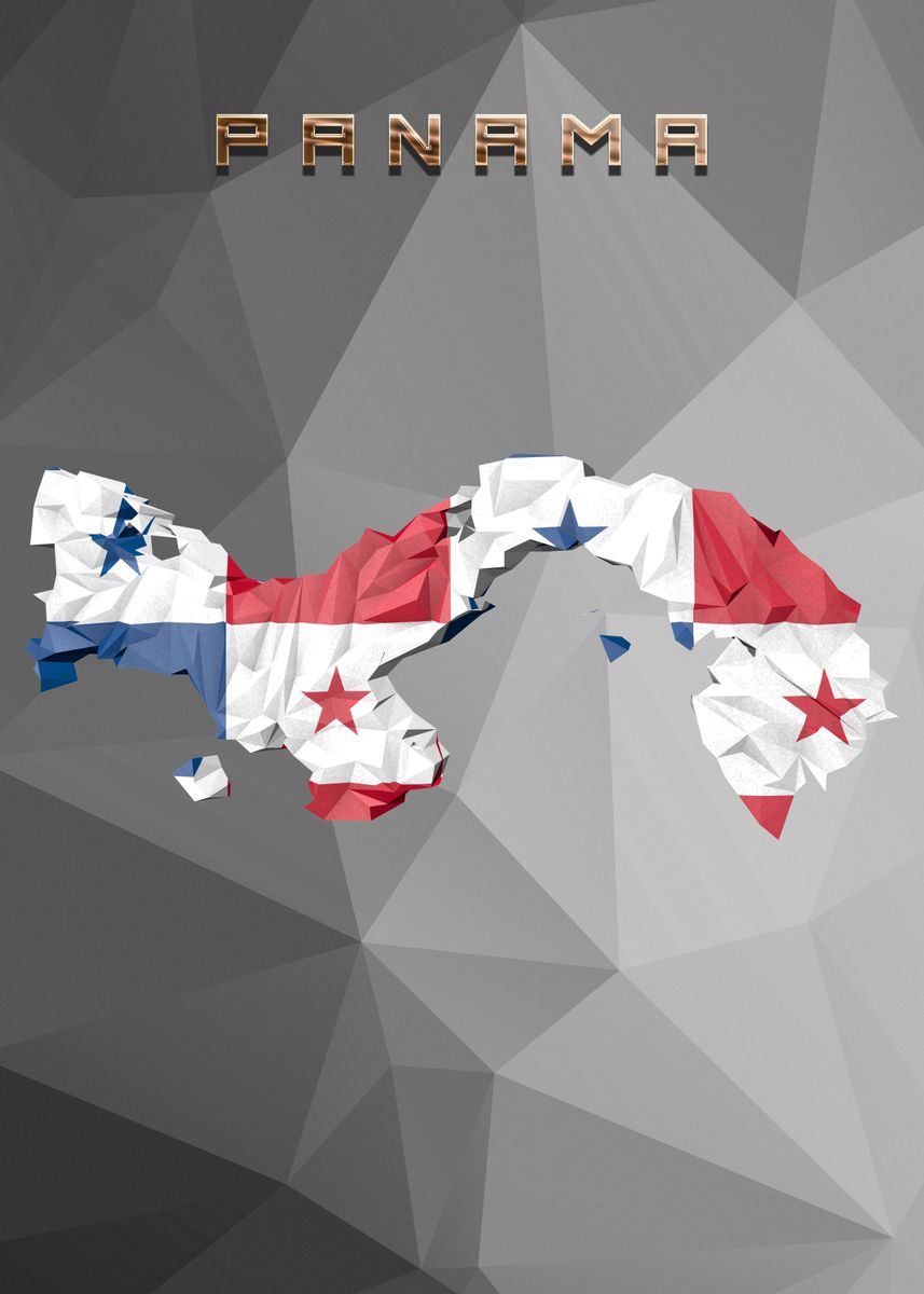 'Panama Country Map' Poster, picture, metal print, paint by Five Senses ...