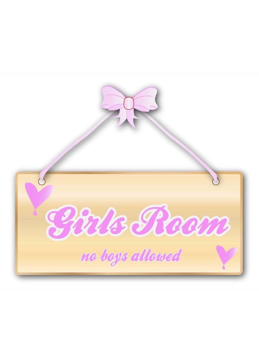 'Girls Room Sign' Poster by HomeStead Digital | Displate