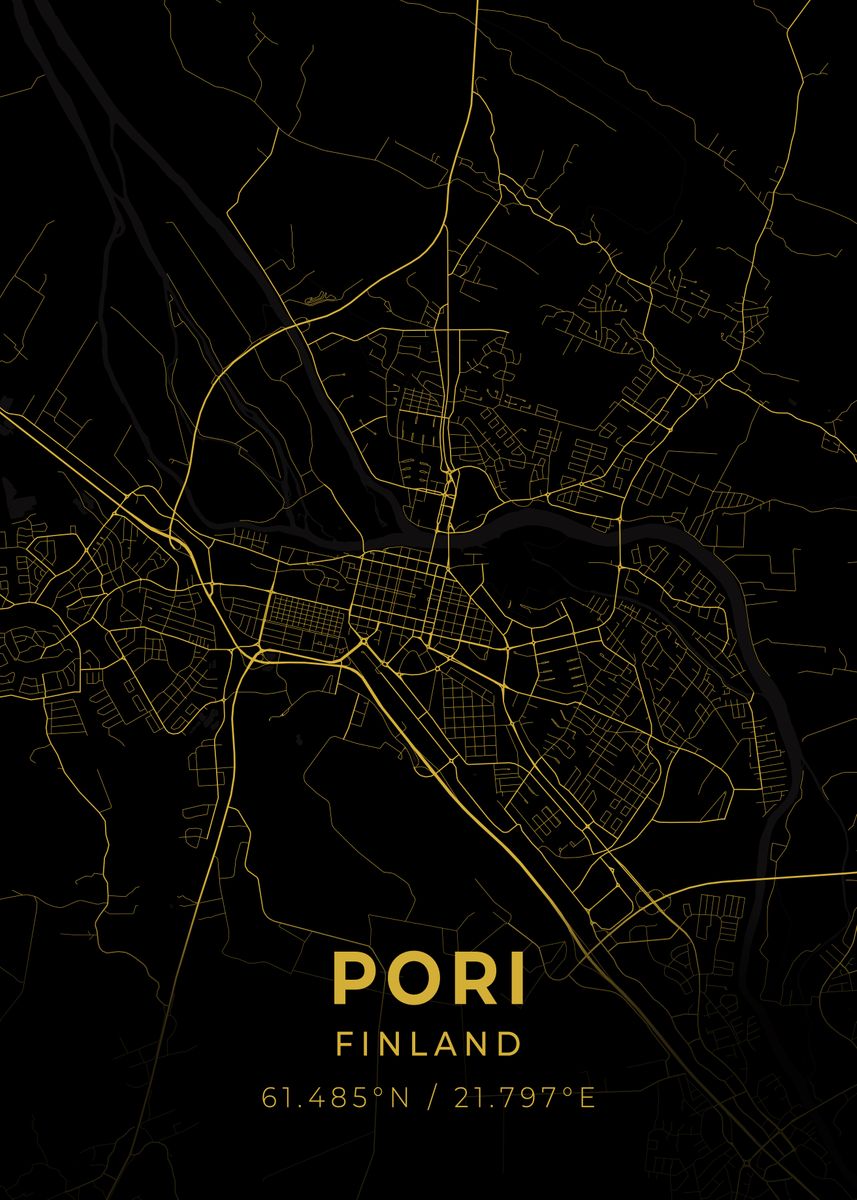 'Pori Finland' Poster, picture, metal print, paint by Conceptual ...