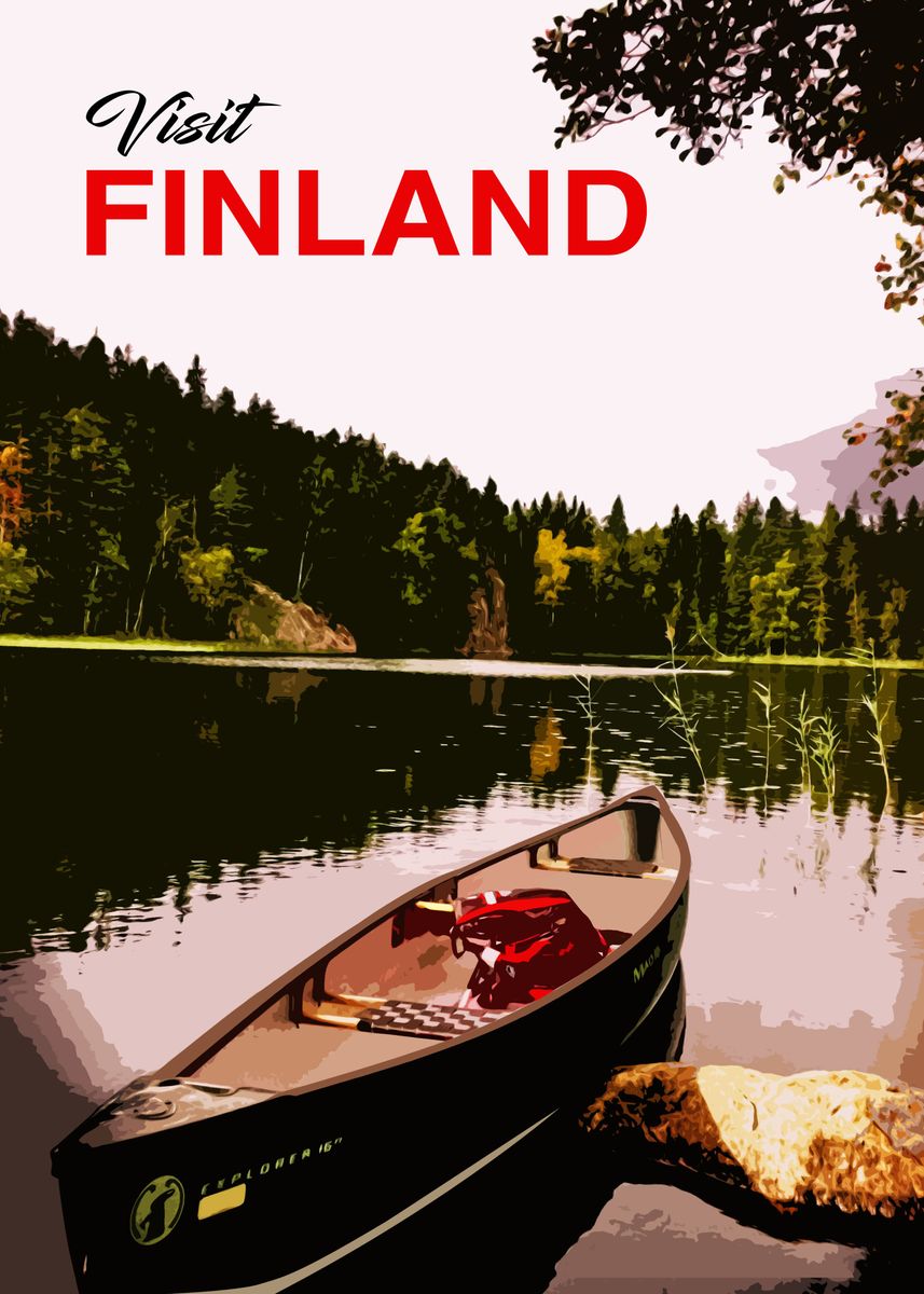 'Finland Travel Poster' Poster by Creative Visual | Displate