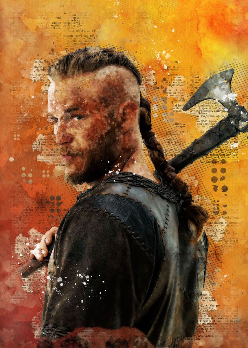 'Ragnar' Poster, picture, metal print, paint by Posterlicious | Displate
