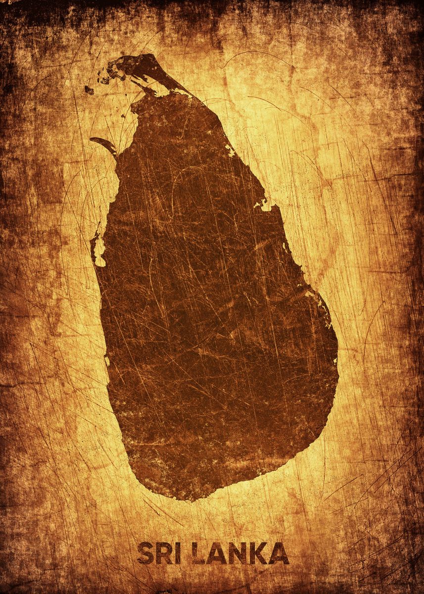 'Sri Lanka' Poster, picture, metal print, paint by SplashDesign | Displate