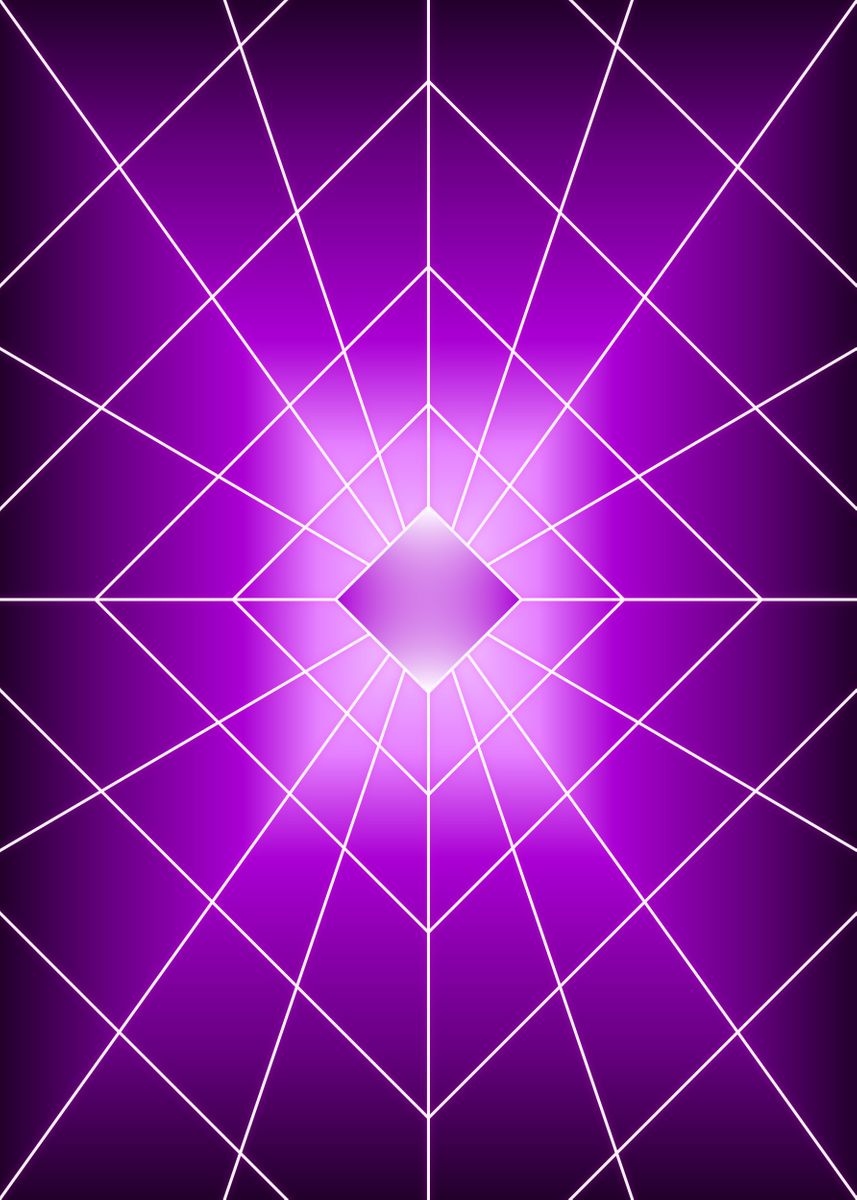 'Magenta Diamond Dark' Poster, picture, metal print, paint by Josh B ...