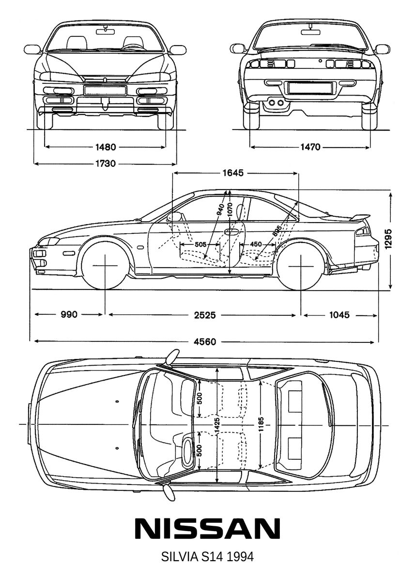 'BNW Nissan Silvia S14 1994' Poster, picture, metal print, paint by ...