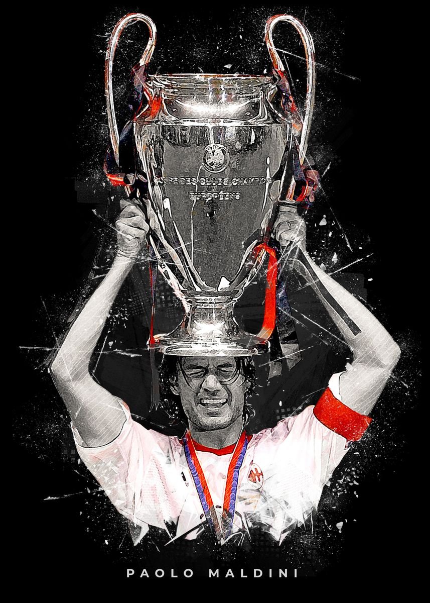 'Paolo Maldini' Poster, picture, metal print, paint by Creative Shop ...