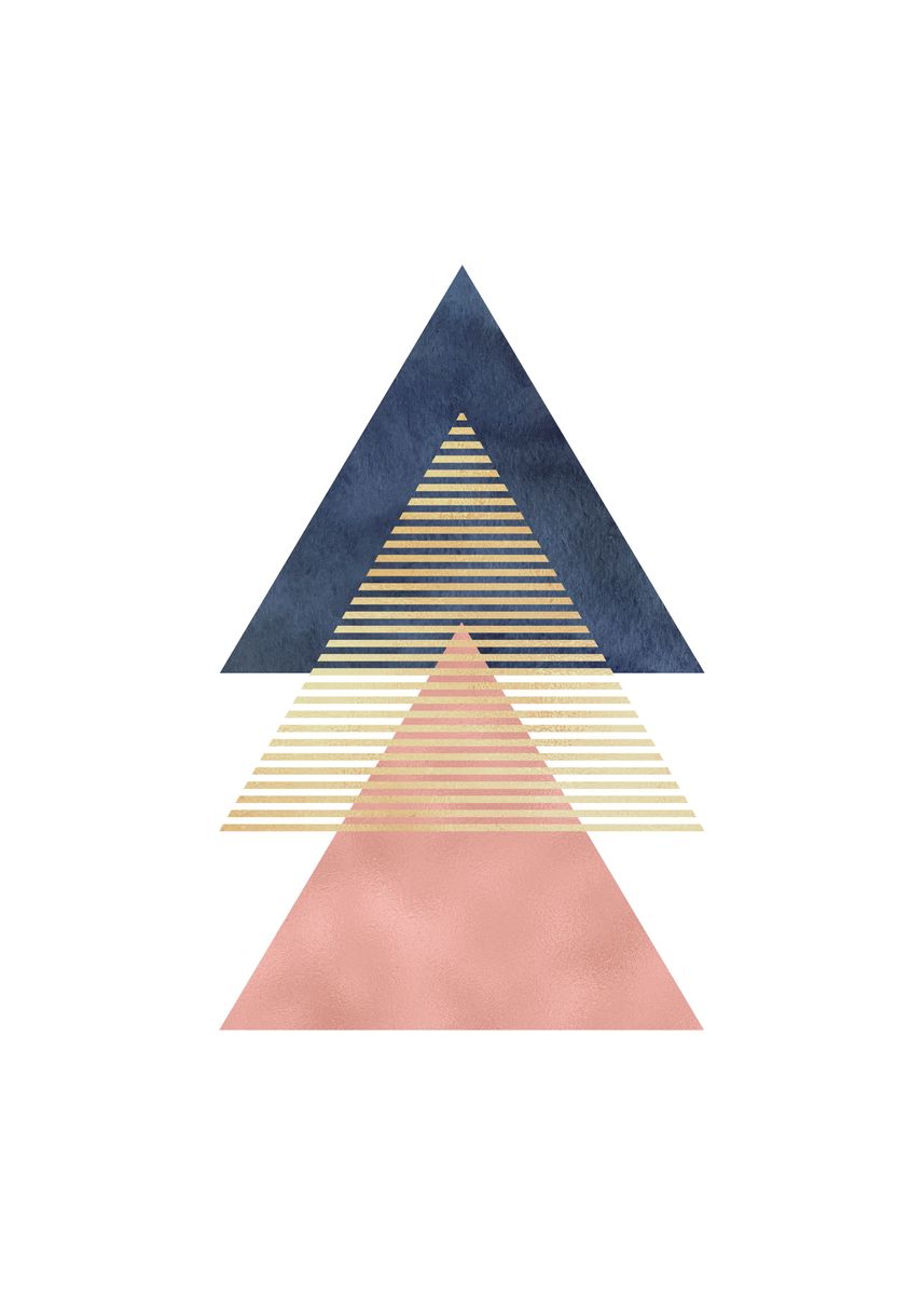 'The Triangles' Poster, picture, metal print, paint by Seven Trees ...