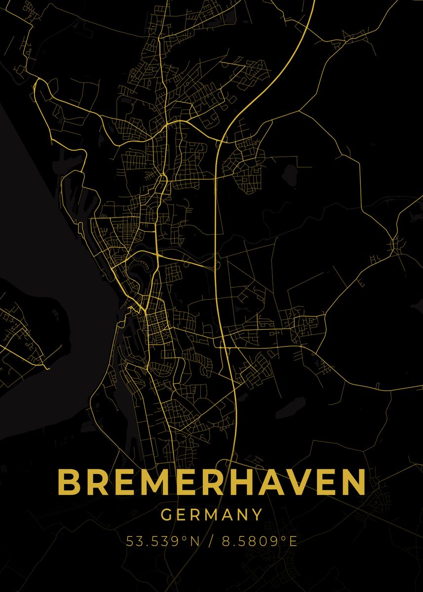 'Bremerhaven Germany' Poster, picture, metal print, paint by Conceptual ...