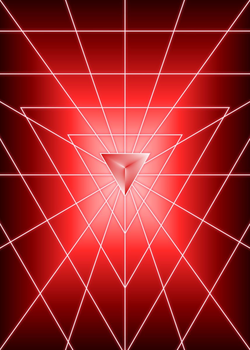 'Red Triangle Dark' Poster, picture, metal print, paint by Josh B ...