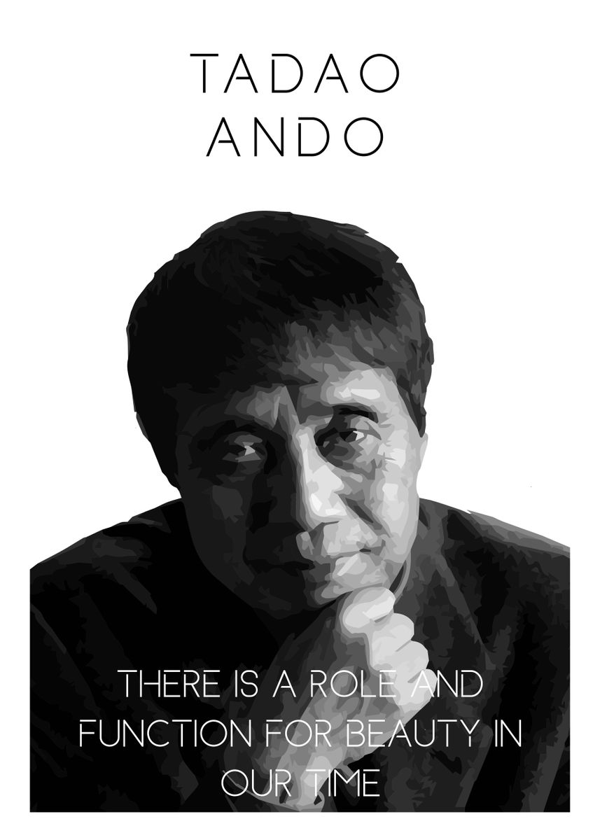 'Tadao Ando' Poster, picture, metal print, paint by Evan DARDIOTIS ...