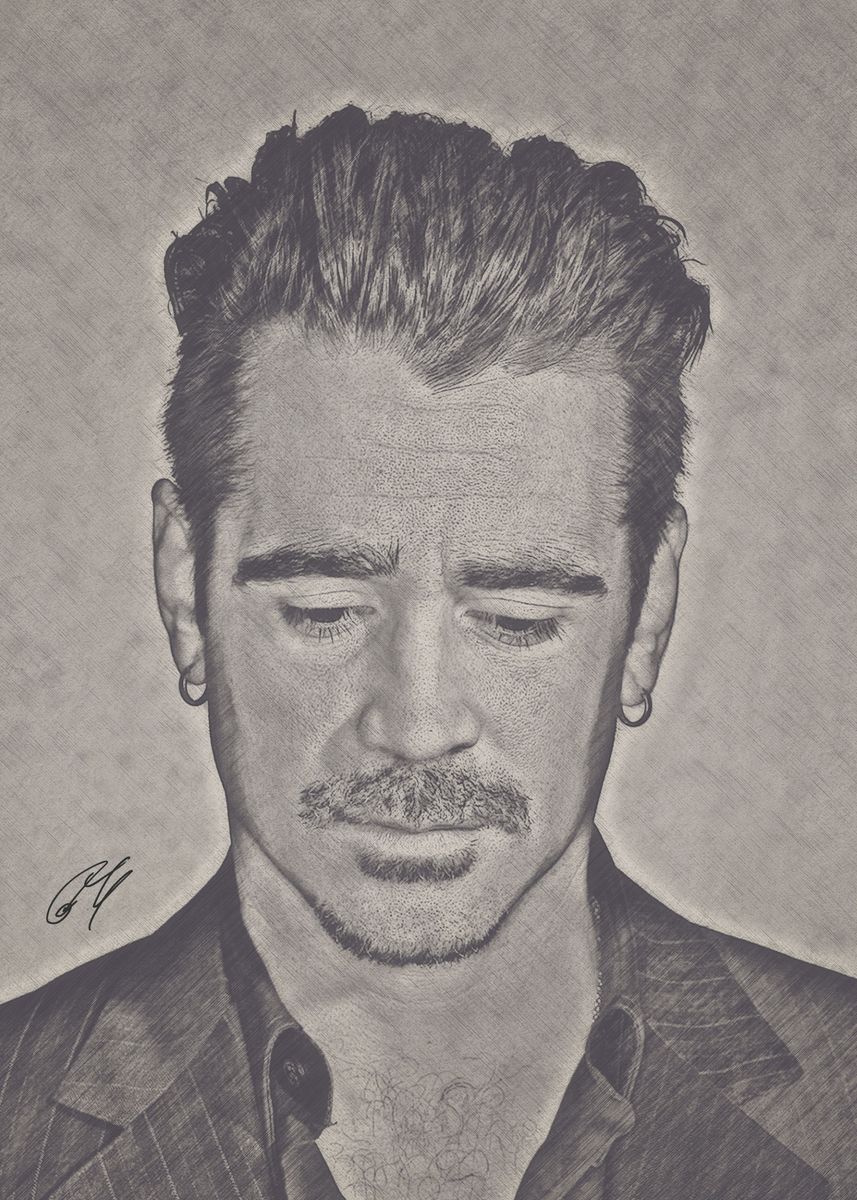 'Colin Farrell' Poster, picture, metal print, paint by John Smith ...
