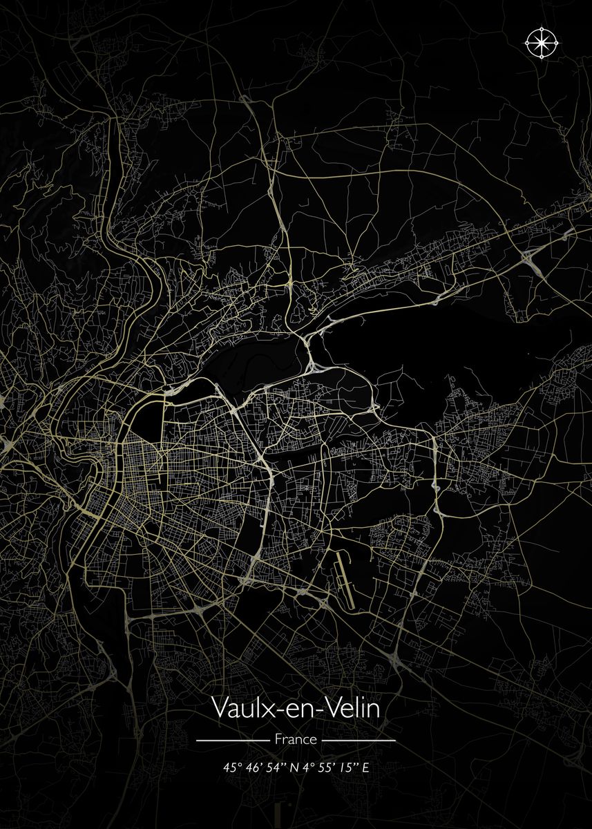 'Vaulx en Velin' Poster by MaPetiteVille com | Displate