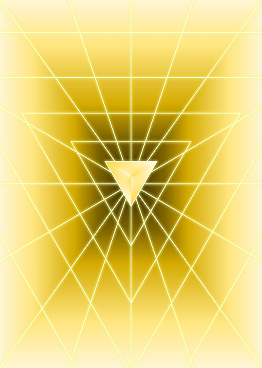 'Yellow Triangle Light' Poster, picture, metal print, paint by Josh B ...