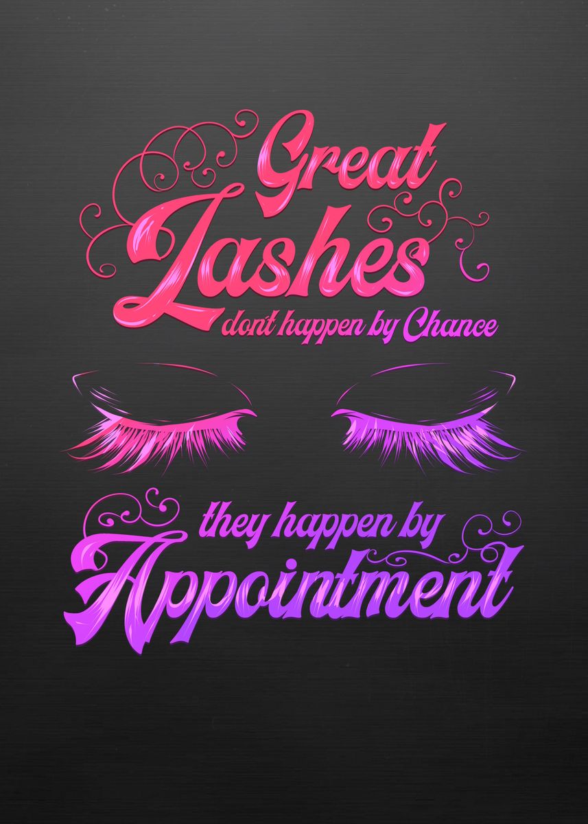 'Eyelash Artist Lash Lady' Poster, picture, metal print, paint by ...