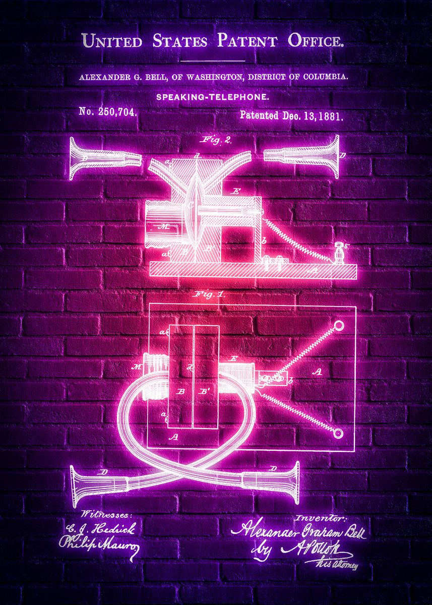 'Alexander Bell Telephone' Poster by AK47 Creative | Displate