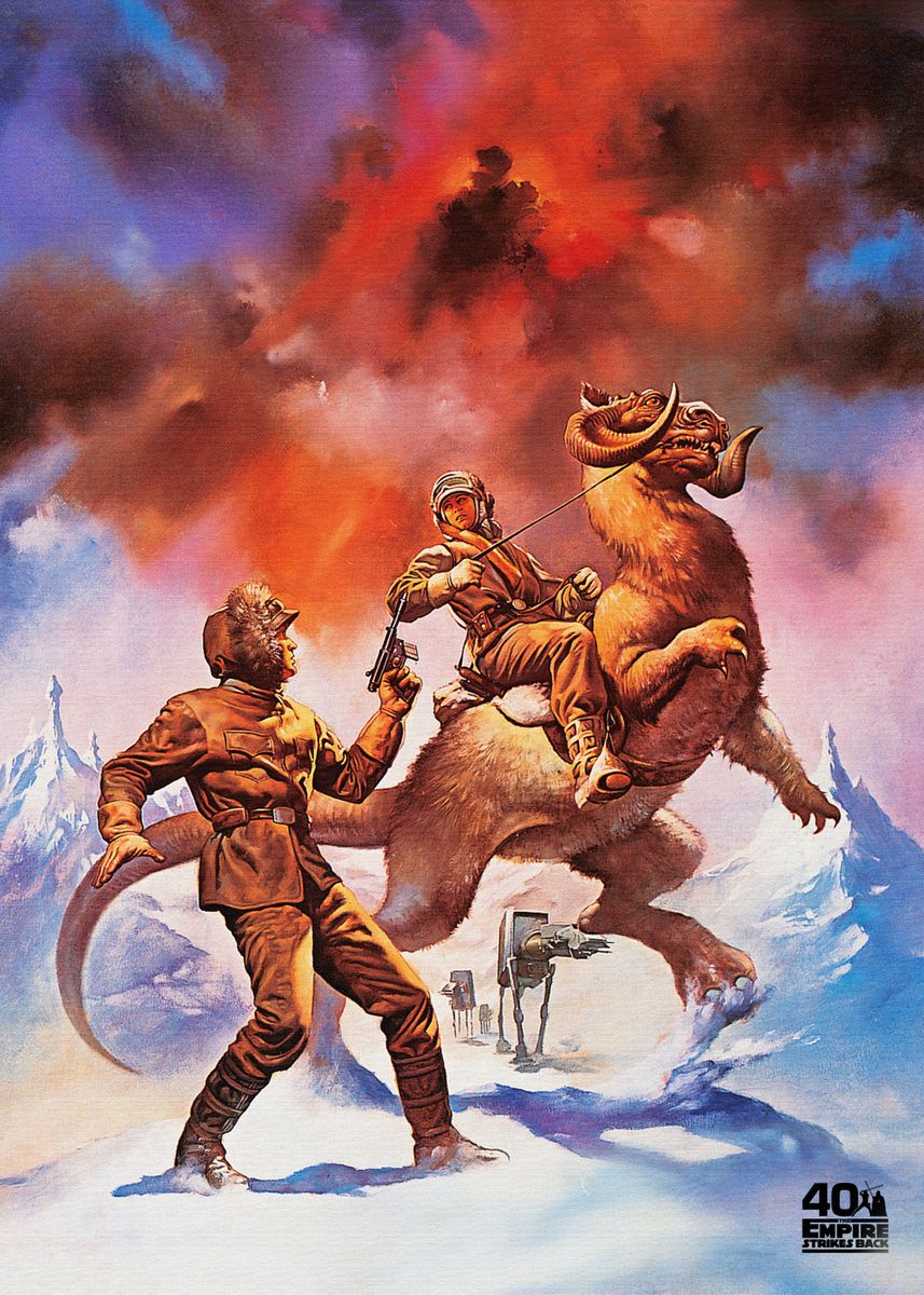 'Tauntaun' Poster, picture, metal print, paint by Star Wars | Displate