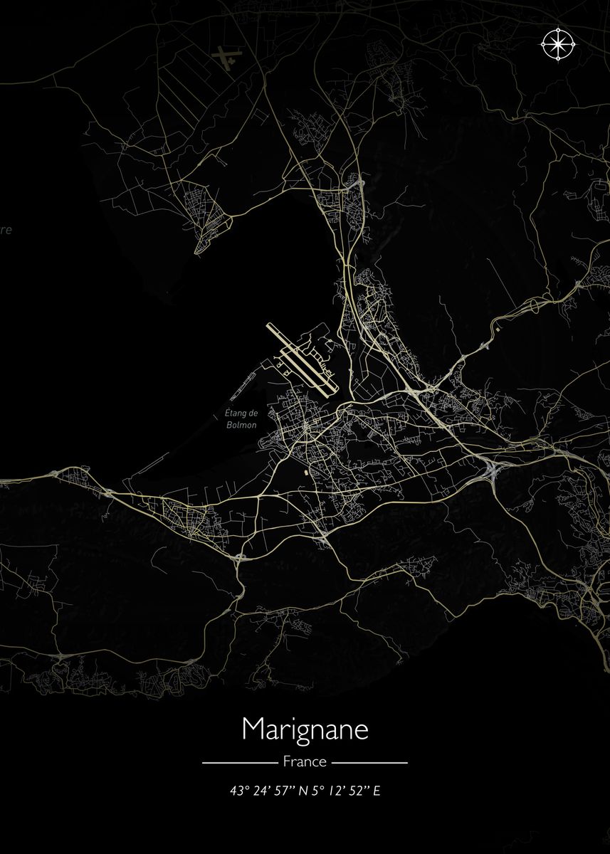 'Marignane' Poster, picture, metal print, paint by MaPetiteVille com ...