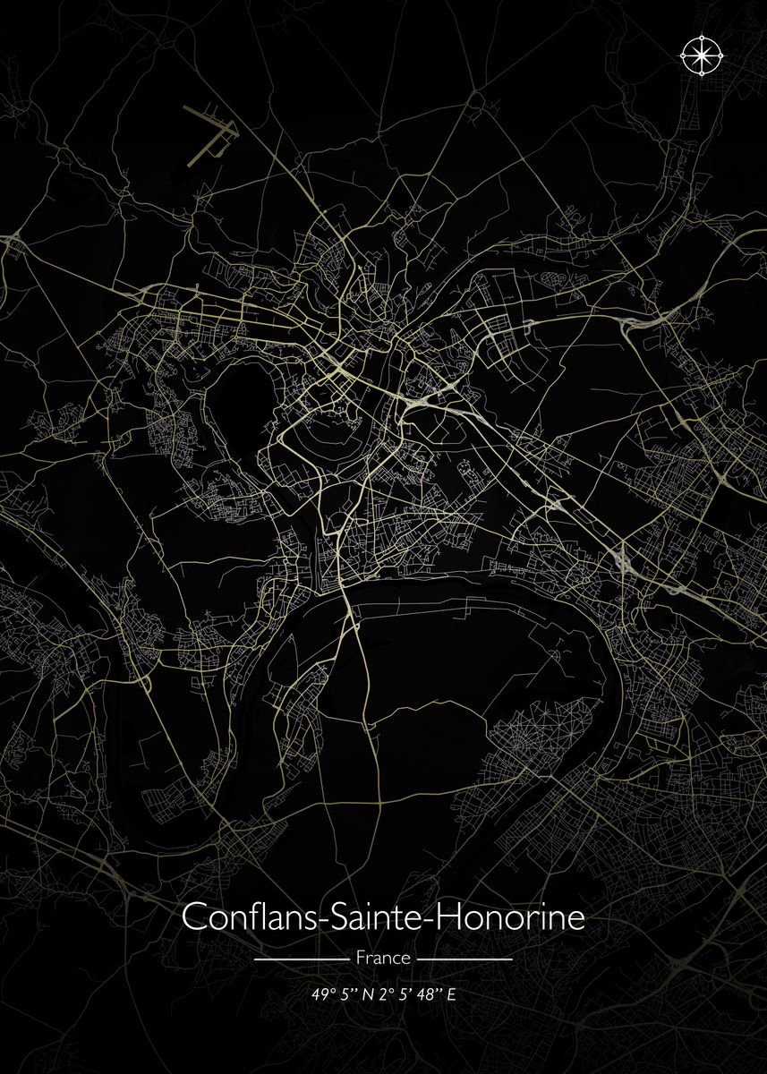 'Conflans Saint Honorine' Poster, picture, metal print, paint by ...