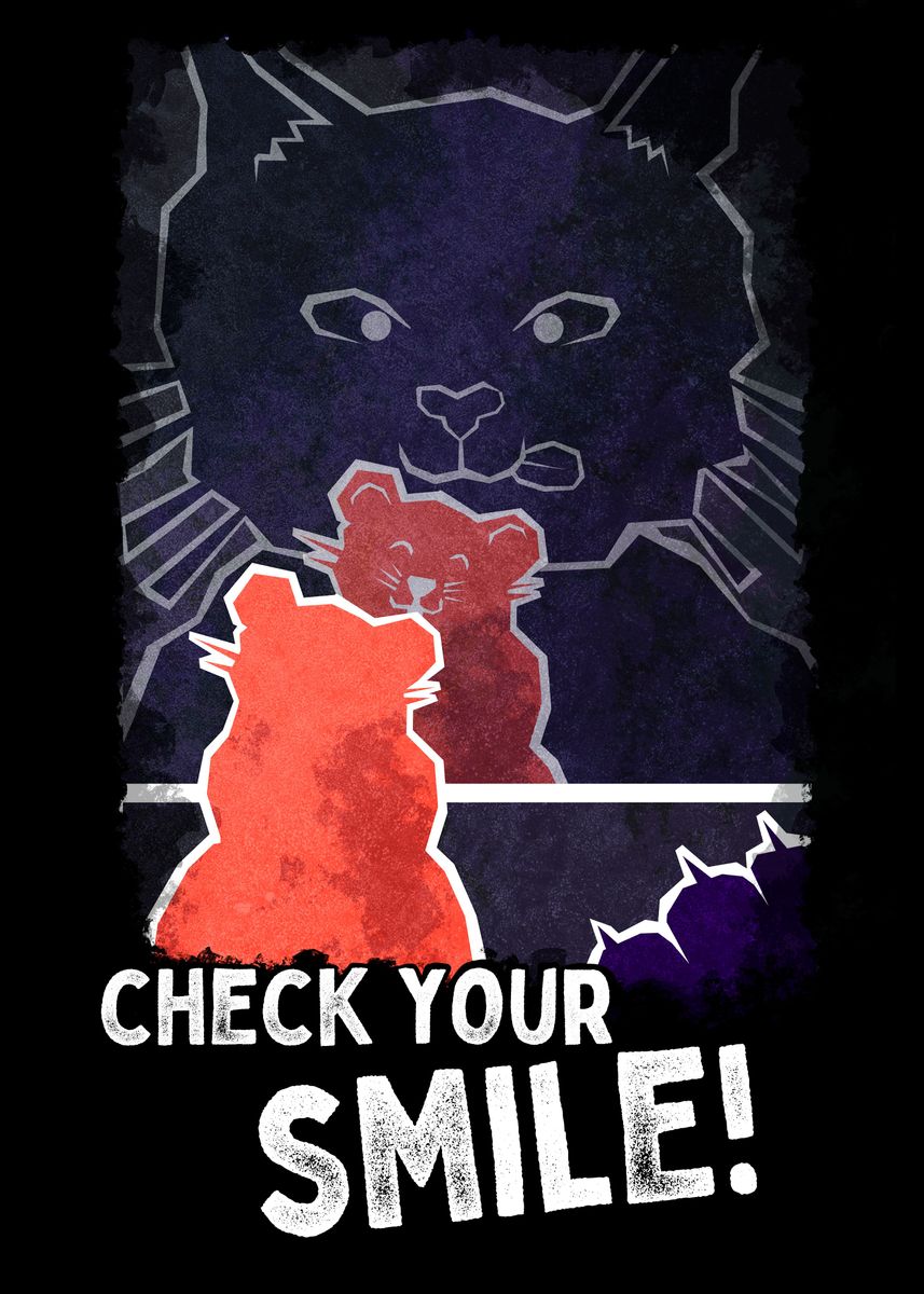 'Check your smile' Poster, picture, metal print, paint by Benita ...