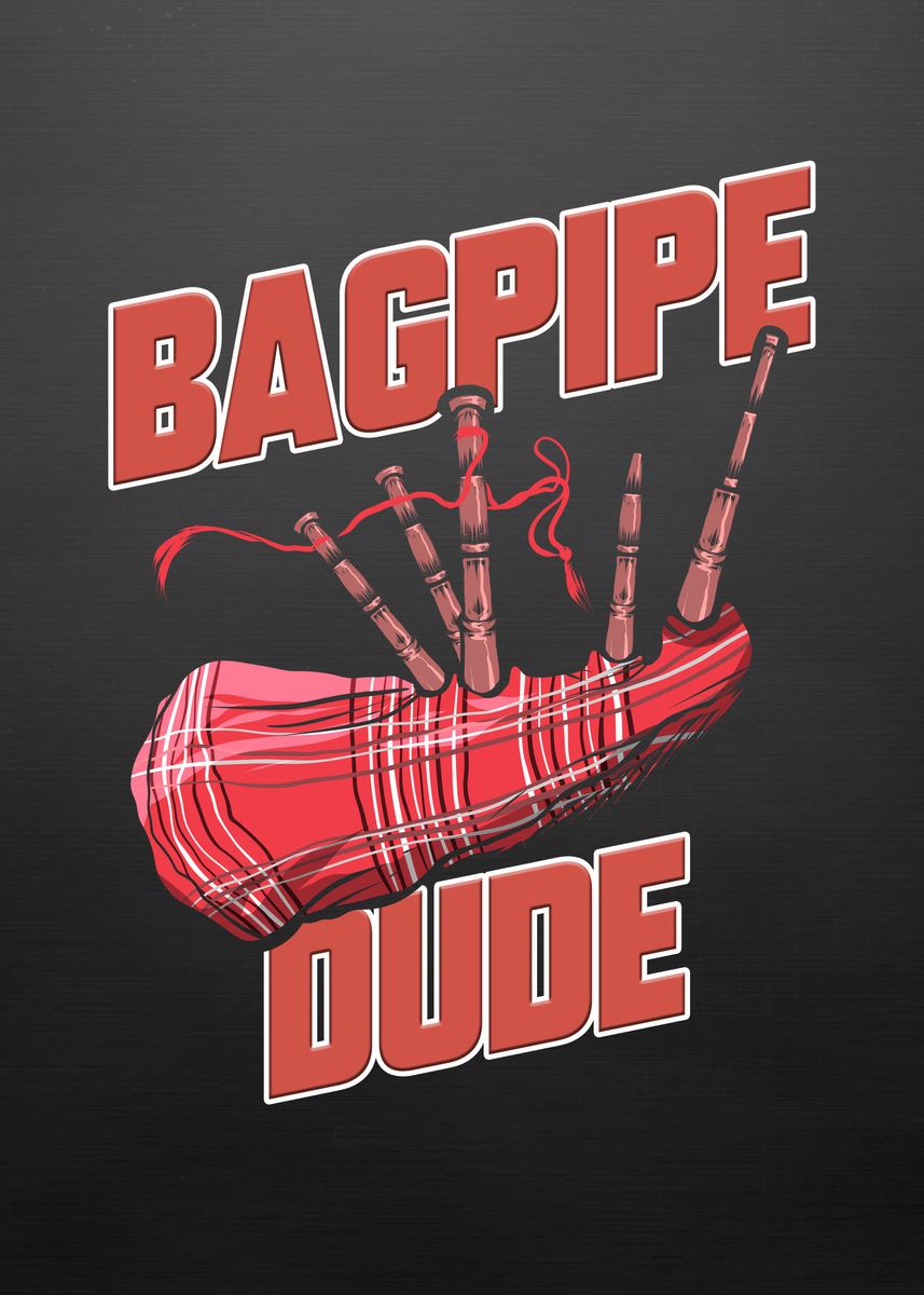 'Bagpiper Bagpipe Player ' Poster, picture, metal print, paint by ...