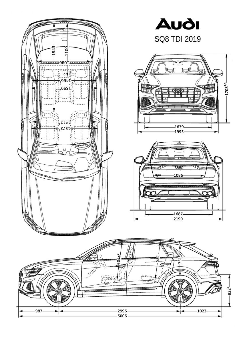 'BNW Audi SQ8 TDI 2019' Poster, picture, metal print, paint by DAVID ...