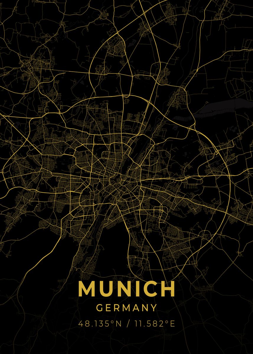 'Munich Germany' Poster, picture, metal print, paint by Conceptual ...