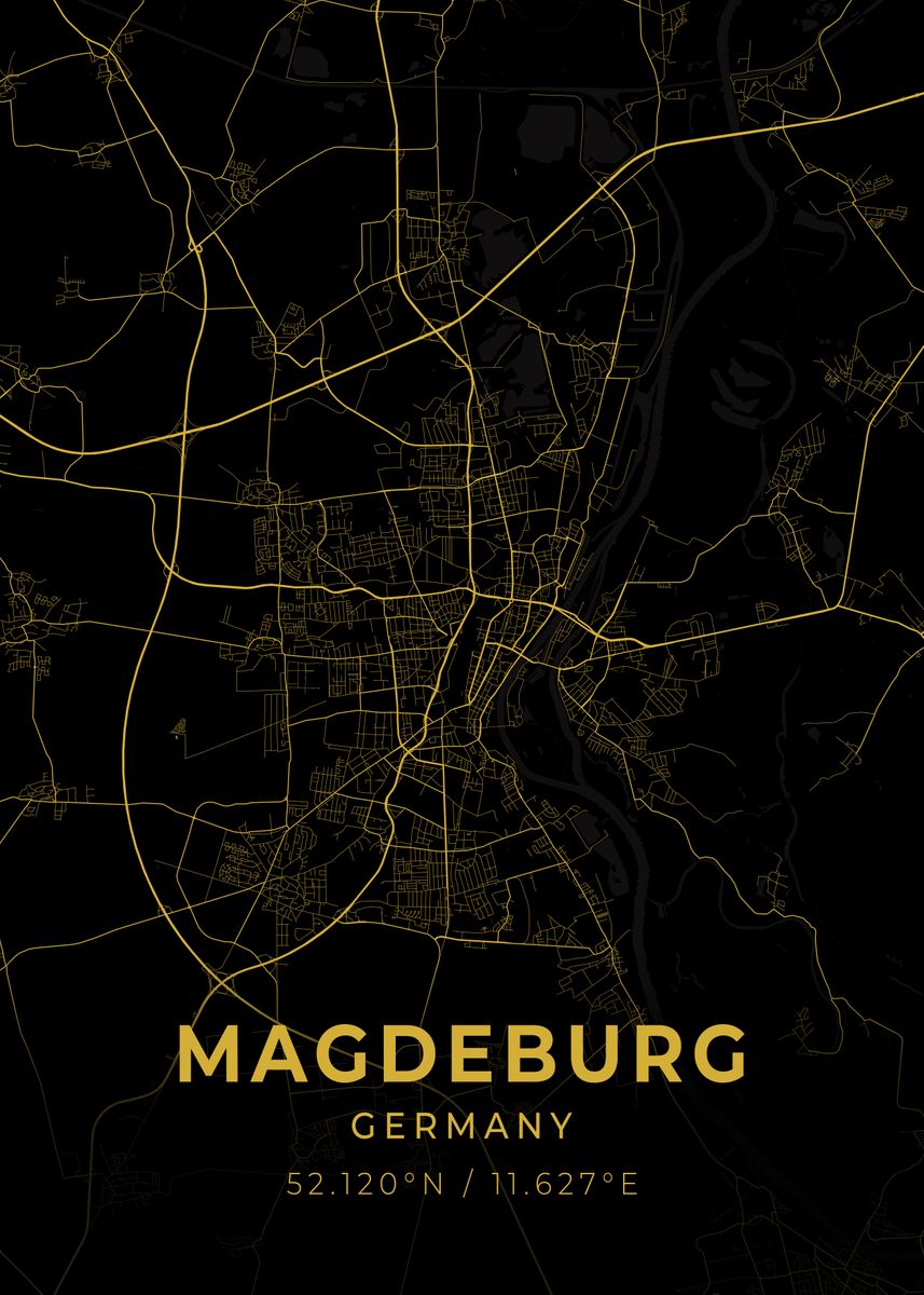 'Magdeburg Germany' Poster, picture, metal print, paint by Conceptual ...