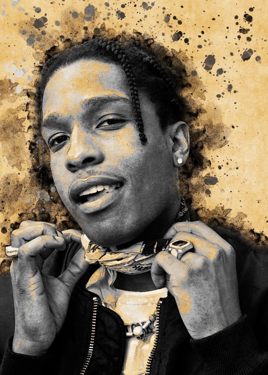 'asap rocky' Poster, picture, metal print, paint by AB5 Collections ...