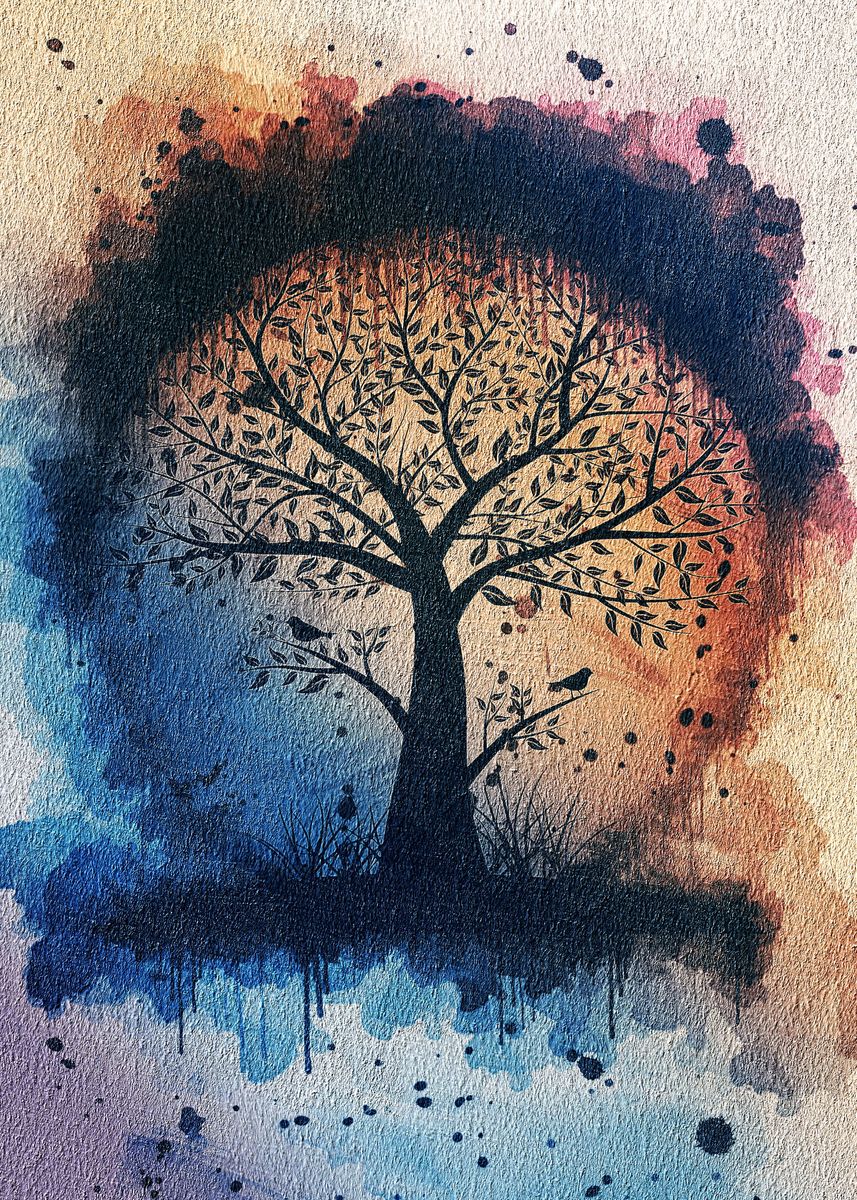 'Oak Tree Painting' Poster by Ady Nue | Displate