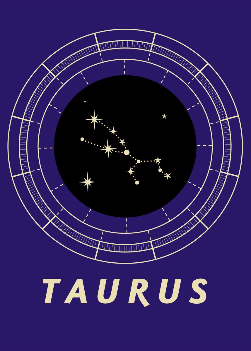 'Taurus Star Sign Zodiac' Poster, picture, metal print, paint by Max ...