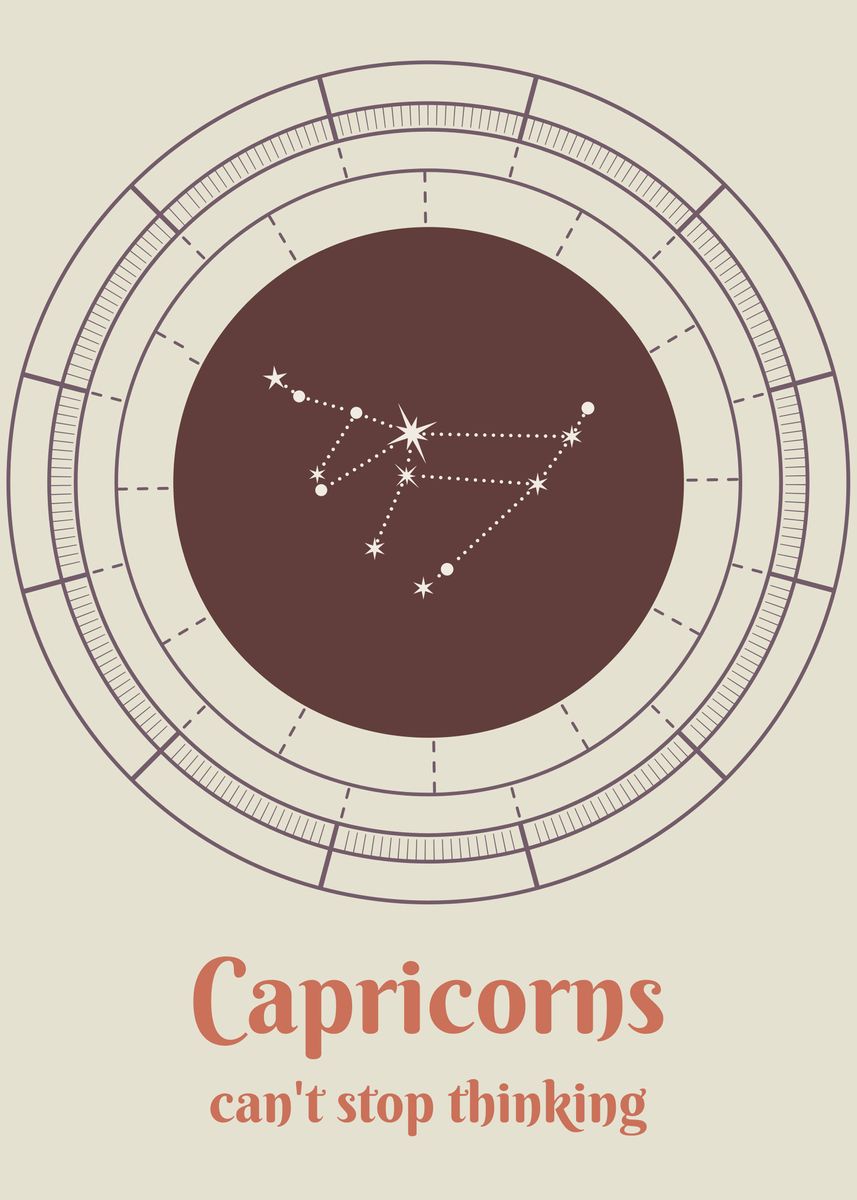 'Capricorn Star Sign Zodiac' Poster by Max Ronn | Displate