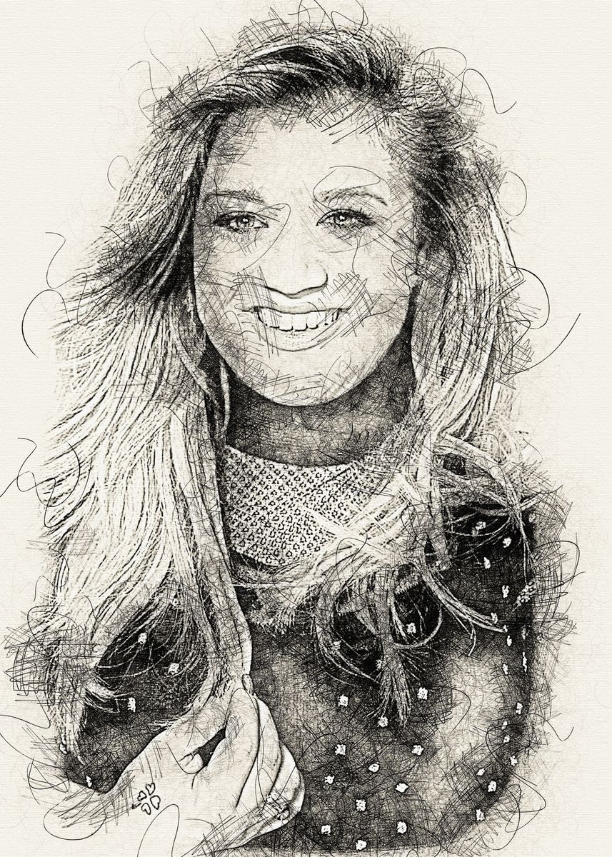 'Kelly Clarkson' Poster, picture, metal print, paint by TI KI | Displate