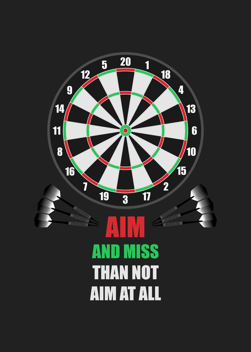 'Aim and Miss' Poster, picture, metal print, paint by ABConcepts | Displate