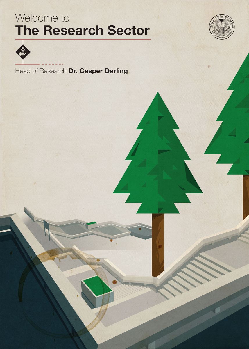 'Control Research Sector 01' Poster, picture, metal print, paint by Kai ...