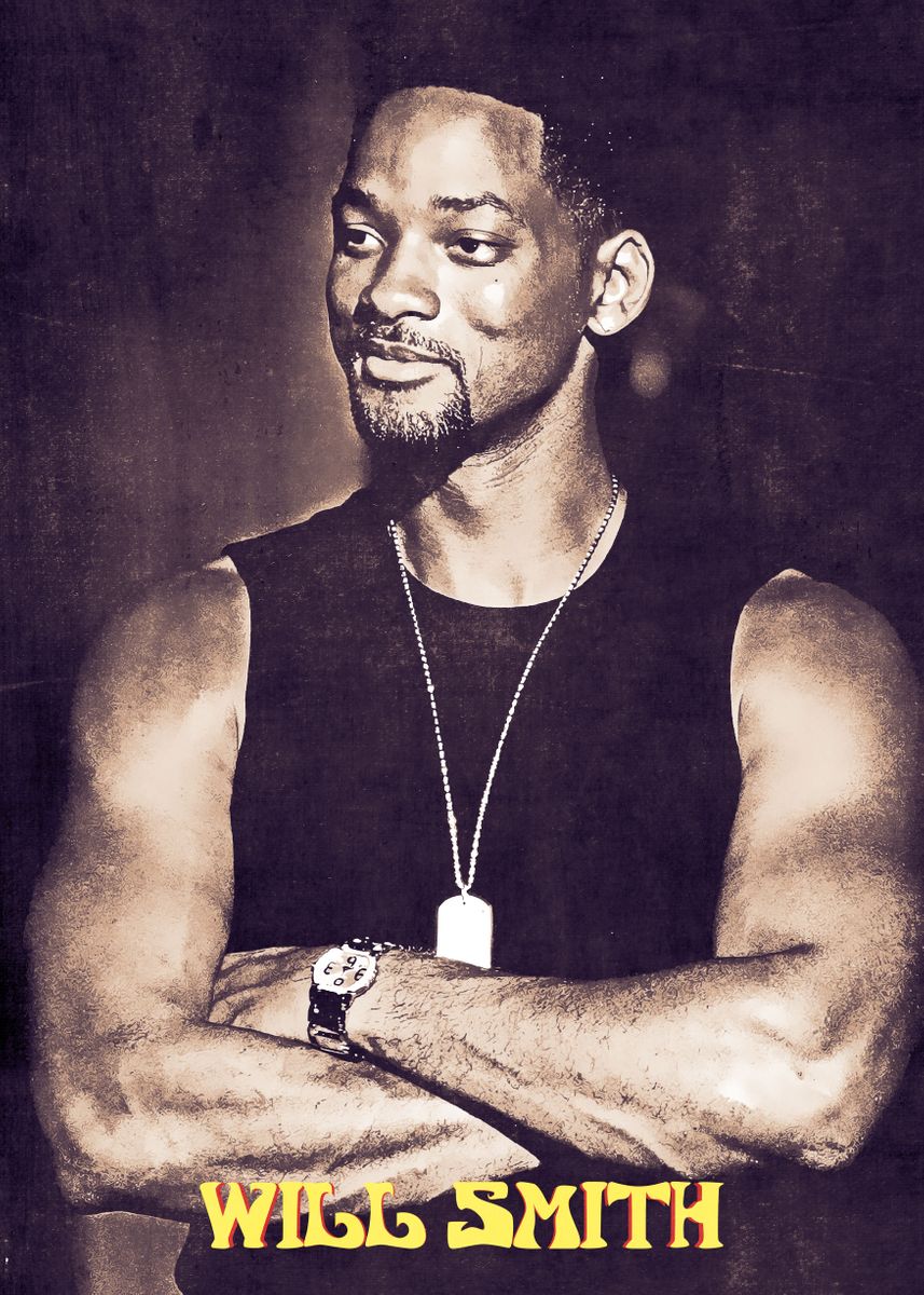 'Will Smith' Poster, picture, metal print, paint by Anxhela Sufa | Displate