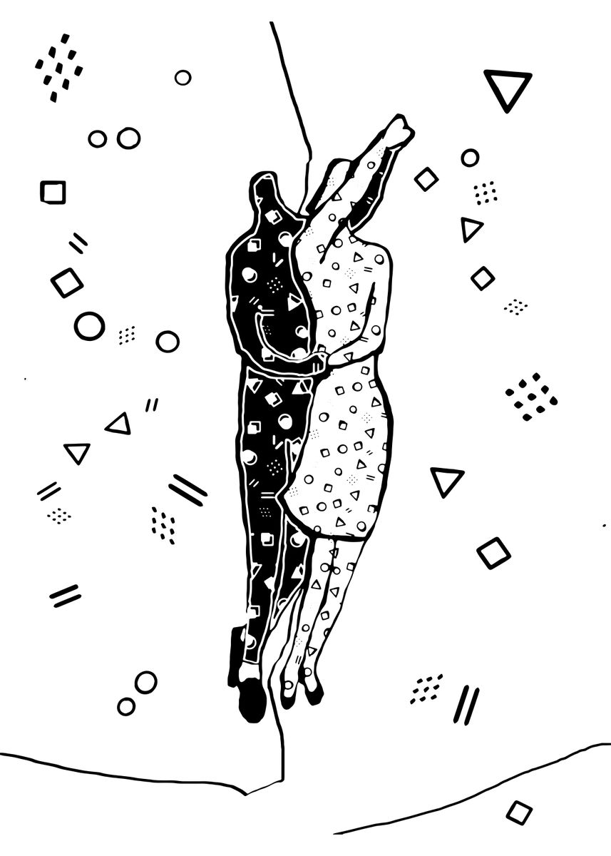 'Geometric dance' Poster, picture, metal print, paint by Natalia Stahl ...