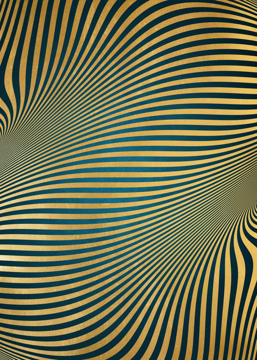 'Wavy Wall Illusion' Poster by Human Shadow | Displate